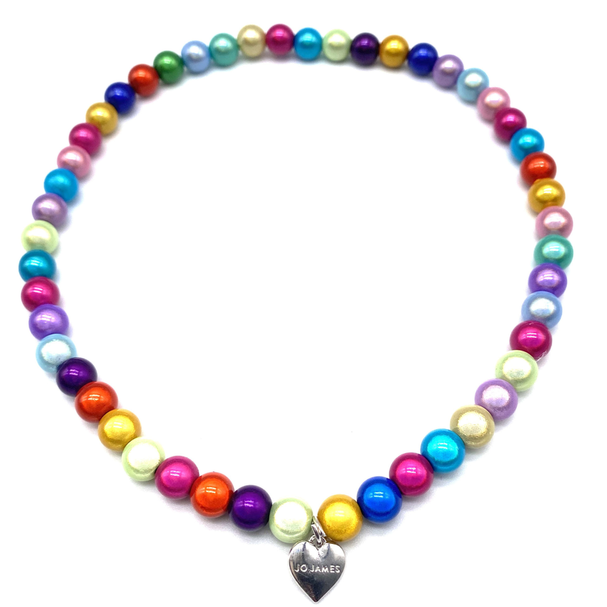 Multi-Coloured Kids Necklace - Made With Love - Jo James Jewellery