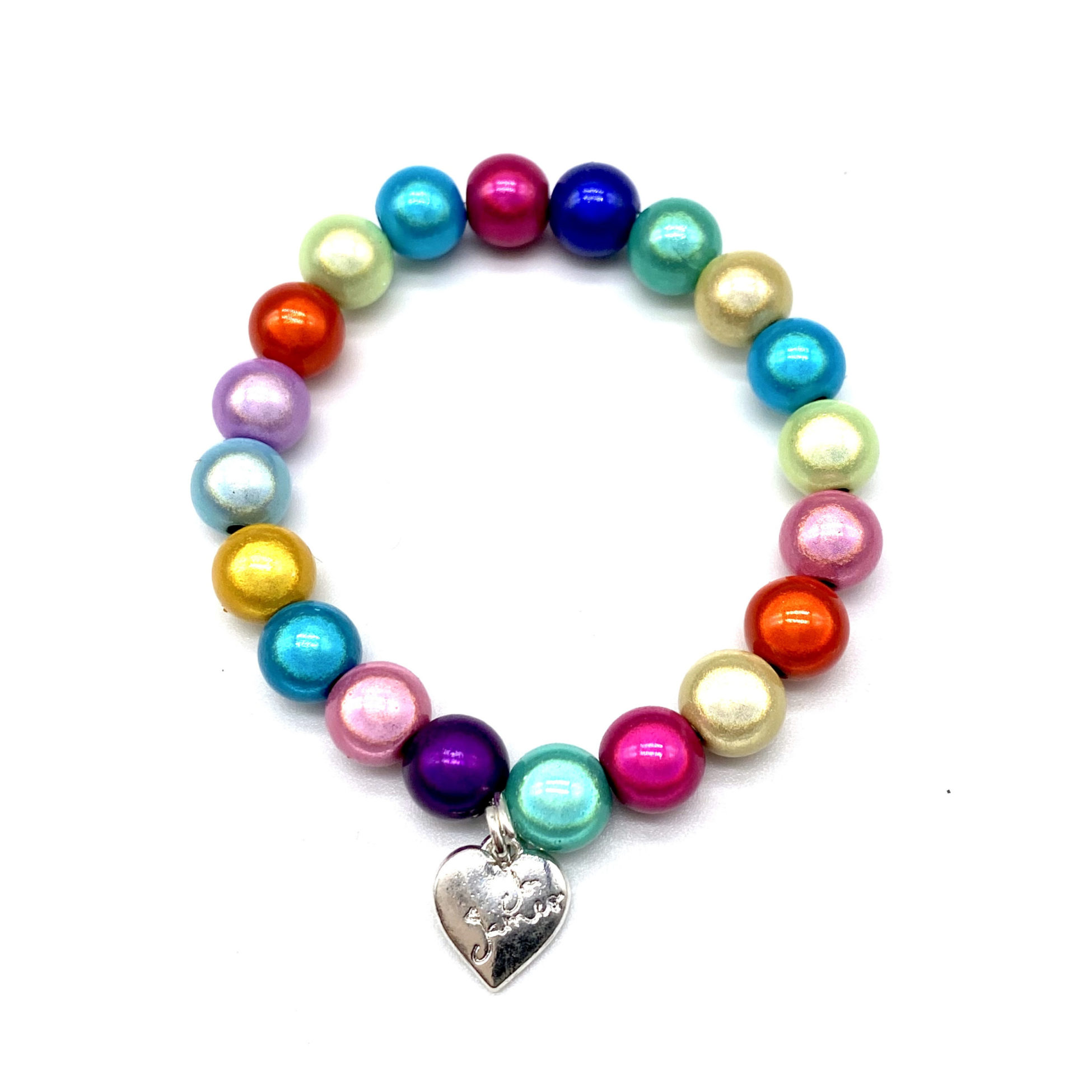 Multi-Coloured Kids Bracelet - Made With Love - Jo James Jewellery