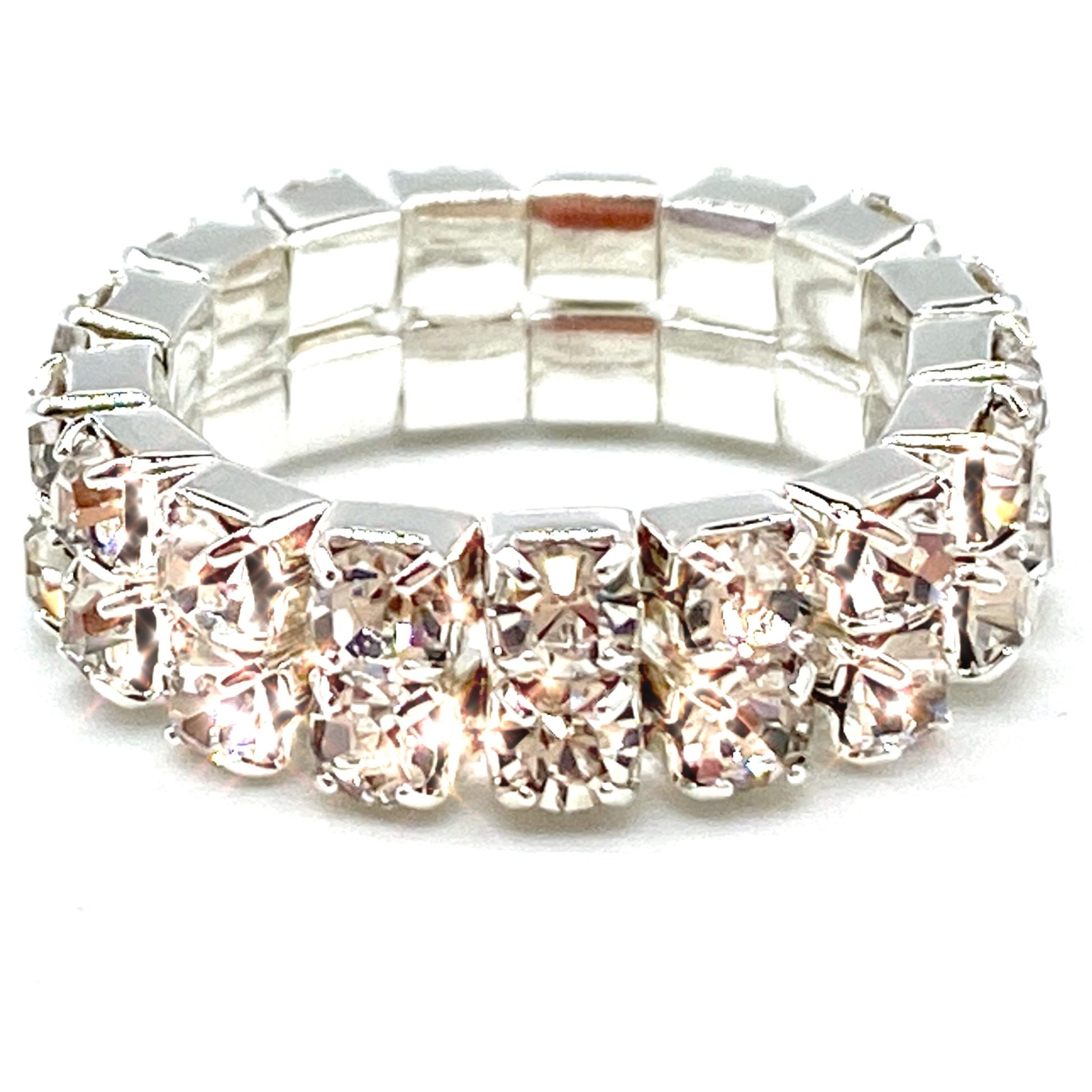 Rhinestone Stretch Ring - Made With Love - Jo James Jewellery